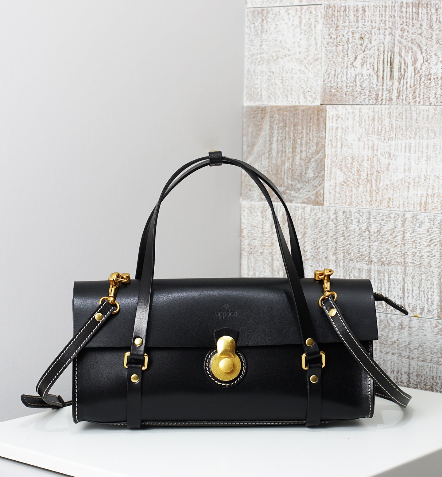 Vive 2.0 Classic Baguette Satchel- Black – Uppdoo Design Studio