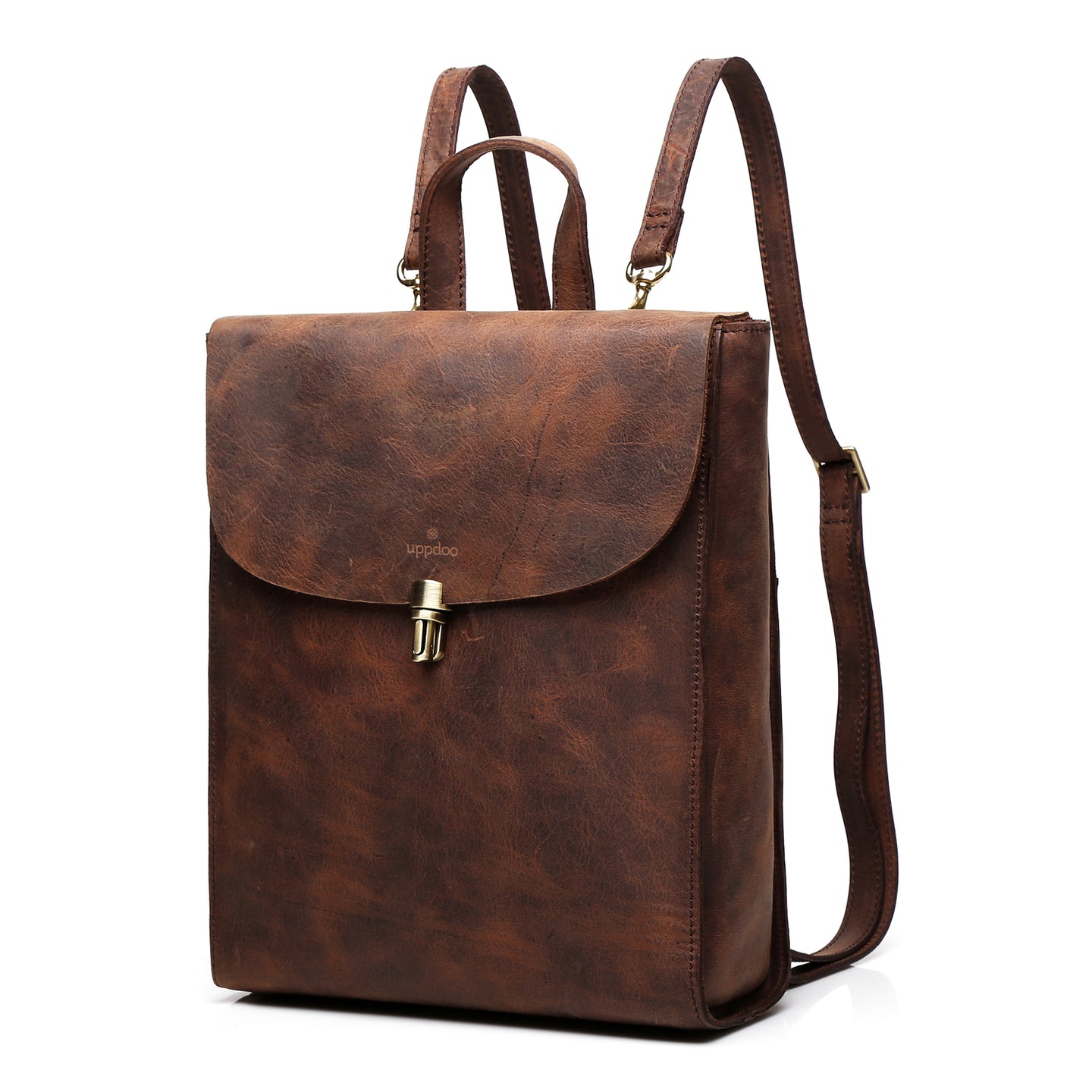 Voyage Classic Backpack - Distressed Espresso – Uppdoo Design Studio